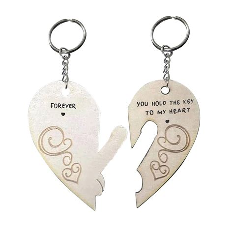 2pc Matching Couple Keychains Valentines Day Couple Keychain Creative