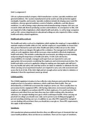 BTEC Level 3 Applied Science Unit 2 Practical Scientific Procedures And Techniques Learning Aim