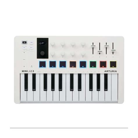 arturia minilab mk3 25 slim key midi controller white icons shop