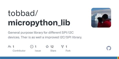Github Tobbad Micropython Lib General Purpose Library For Different Spi I C Devices Ther Is