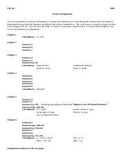 CH 101 Exam 4 And Homework 4 Assignments Spring 2012 Doc CH 101 Ellis Exam 4 Assignments You