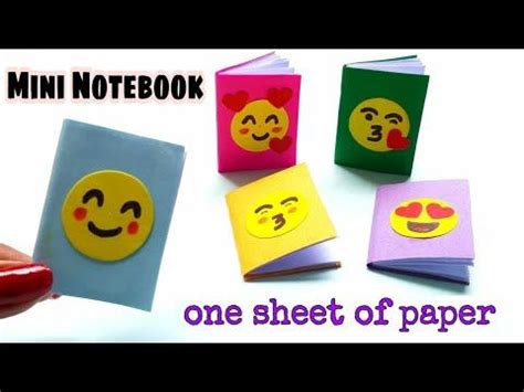 DIY MINI NOTEBOOKS ONE SHEET OF PAPER DIY BACK TO Babe Diy Back To Babe Mini Notebooks