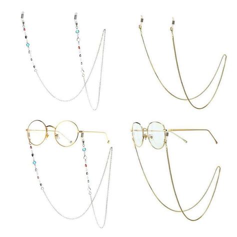 2pcs Eyeglass Sunglasses Holder Glasses Neck Cord Chain Strings For Women Sunglass Holder