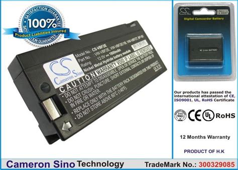 Panasonic VW-VBF2E, VW-VBF2E/1B, BP-50, VW-VBF2T yhteensopiva akku 1800 ...