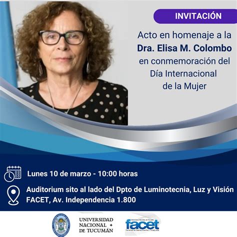 invitación al acto en homenaje a la dra elisa m colombo facet informa