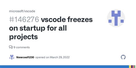 Vscode Freezes On Startup For All Projects Issue Microsoft Vscode GitHub