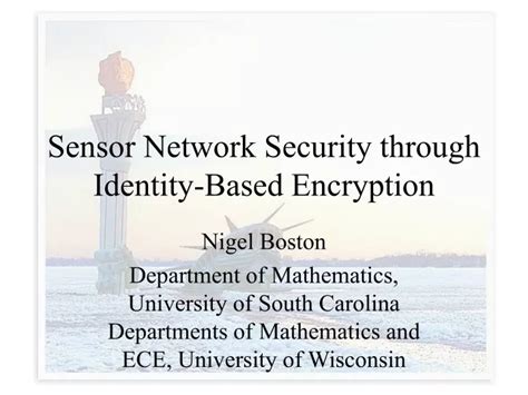 Ppt Sensor Network Security Through Identity Based Encryption