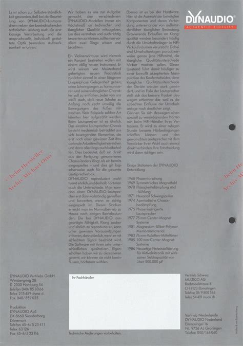 Dynaudio Msp 110 220 Prospekt