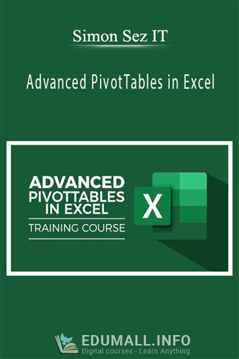 Simon Sez It Advanced Pivottables In Excel