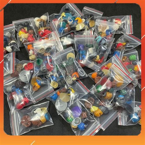 Assembly Toy Combo Of 10 Hats And Hair Accessories Minifigures For