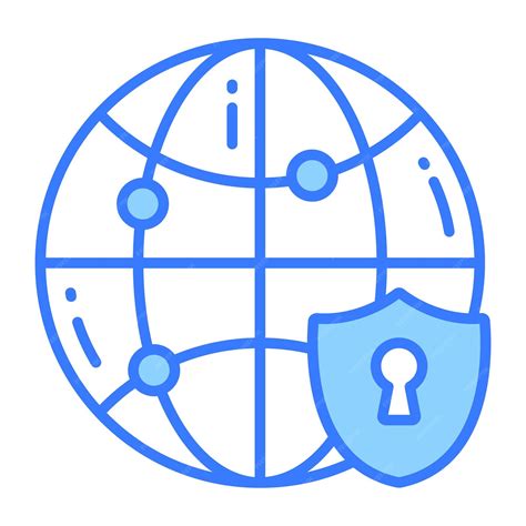 Premium Vector Safety Shield With Network Globe Denoting Vector Of