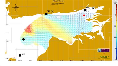 Figure 1 From Surface Flow Dynamics Within An Exposed Wind Driven Bay Combined Hf Radar