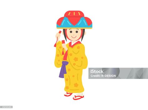 Illustration Of Okinawan Ryukyu Dance Stock Illustration Download