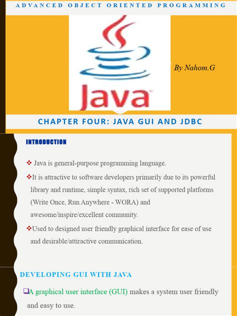 Aoop Ch 4 Gui 1 Pdf Window Computing Java Programming Language