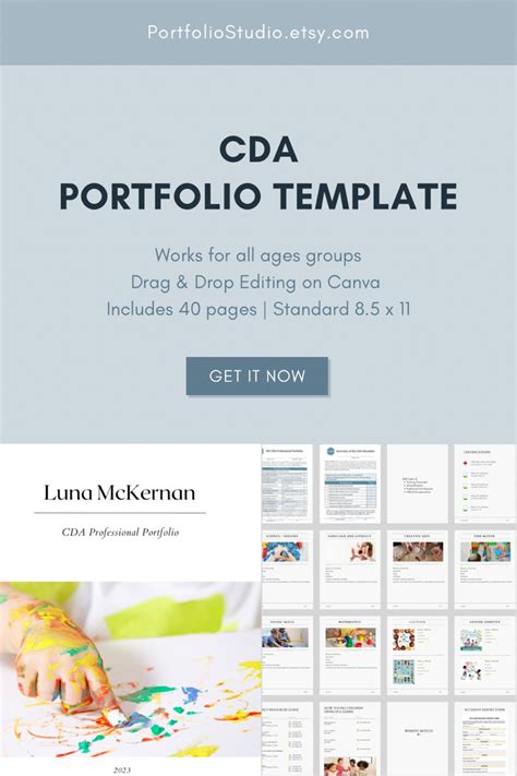 Cda Portfolio Template Printable At A Glance