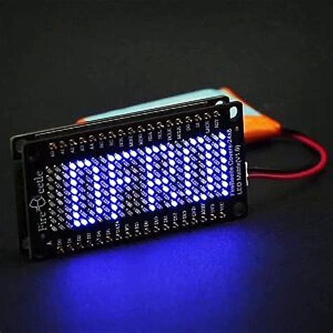 Firebeetle Covers 24×8 Led Matrix Blue The Pi Hut