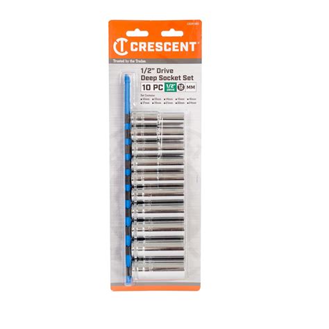 Crescent 12 Drive Deep Metric Socket Set 10 Piece Bunnings Australia