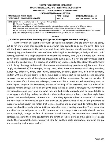 Css Past Papers Pdf Beauty Aesthetics