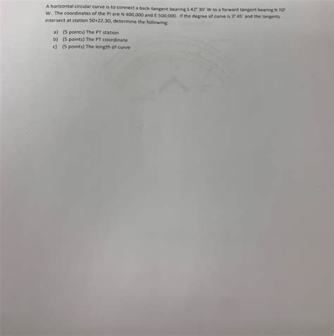 solved a horizontal circular curve is to connect a