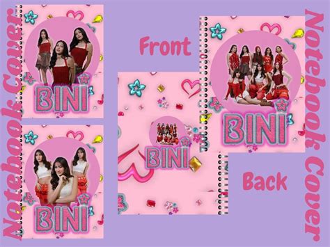 Bini Notebook Covers And Bookmark Pdf Template Hobbies And Toys