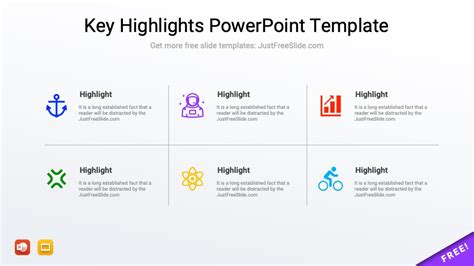 Free Key Highlights Slides Templates 5 Slides Just Free Slide