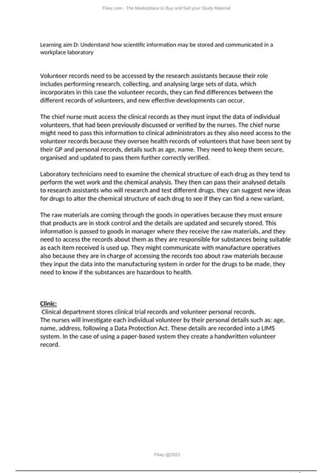 Btec Applied Science Unit 4 Assignment 43 Distinction Grade