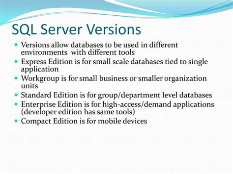 Sql Server Intro Pptx Databases Computer Software And Applications