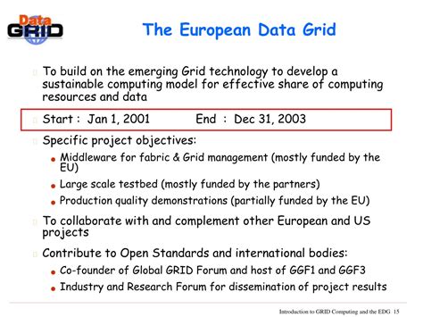 PPT Introduction To GRID Computing And Overview Of The European Data