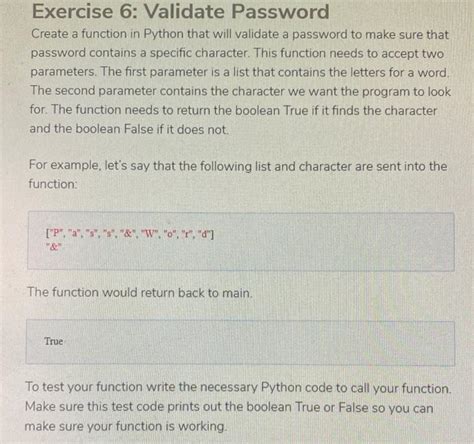 Solved Exercise 6 Validate Password Create A Function In
