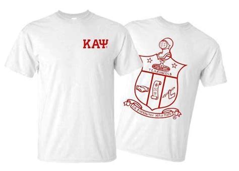 Kappa Alpha Psi World Famous Crest T Shirt Double Sided Fraternity Tee