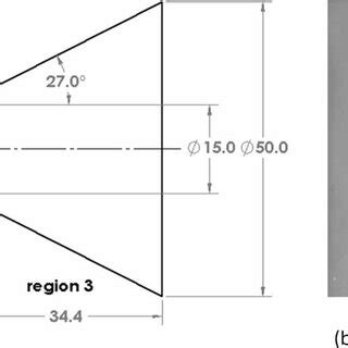 A Schematic Of The Flared Cone Model All Dimensions In Mm B Download Scientific Diagram