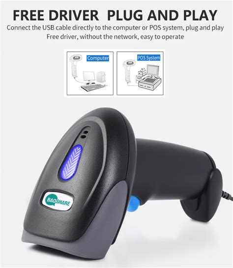 Handheld Wired 2d Barcode Scanner Usb Corded Qr Code Scanner For