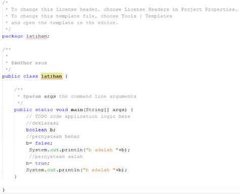 Program Penggunaan Boolean Dengan Java SHARE28S