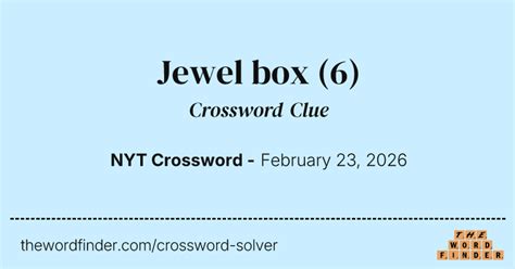 Jewel Box — Crossword Clue