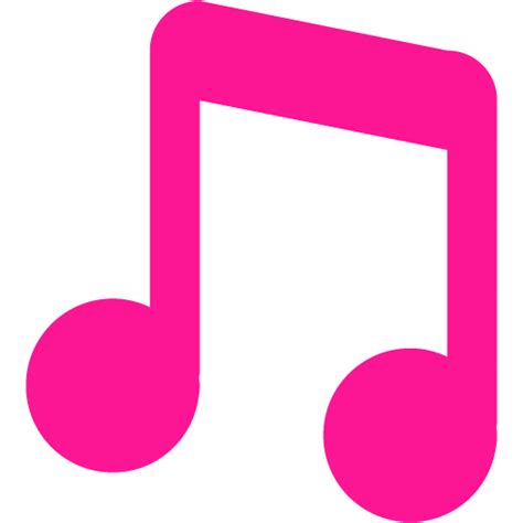 Deep Pink Musical Note Icon Free Deep Pink Musical Note Icons