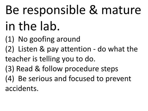 PPT Lab Safety Notes PowerPoint Presentation Free Download ID 2185374