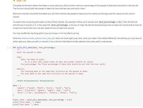 Solved Complete The Function Below That Takes In Some Data Chegg Com