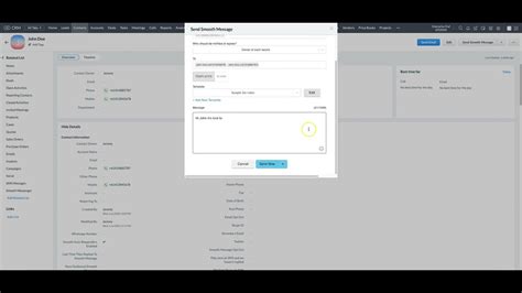 Sending Manual Messages Using Sms For Zoho Youtube