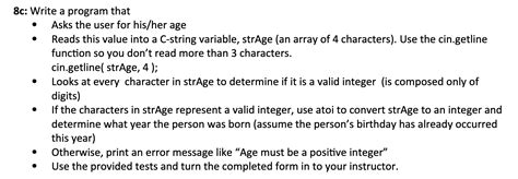 Solved 8c Write A Program That Asks The User For Hisher