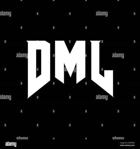 Dml Letter Logo Design For Technology Company Dml Logo Design Black And White Color Combination