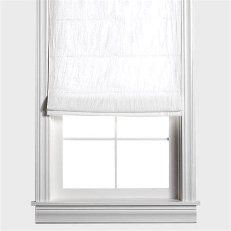 Belgian Flax Linen Roman Shade Optic White
