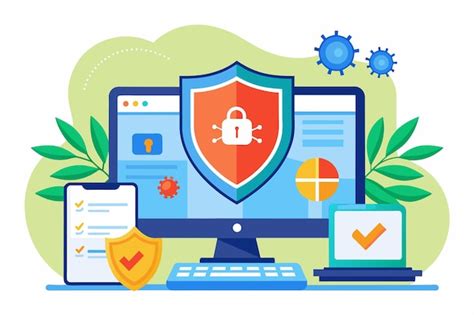A Visual Representation Of Antivirus Software Safeguarding Computers