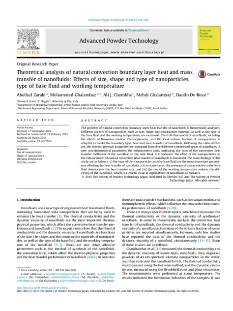 Pdf Theoretical Analysis Of Natural Convection Boundary Layer Heat And Mass Transfer Of