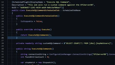 Executing Custom Sql Command Against The Episerver Db