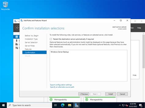 Windows Server Backup Install Server World