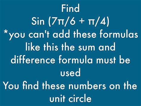 Sum And Difference Formulas By Brian Palacios