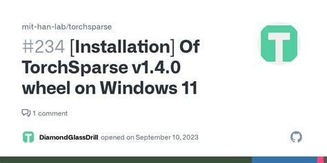 Installation Of Torchsparse V140 Wheel On Windows 11 · Issue 234 · Mit Han Labtorchsparse