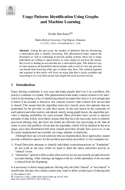 pdf usage patterns identification using graphs and machine learning