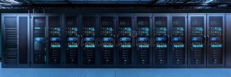 Rows Of Servers In A Modern Data Center Network Hardware And