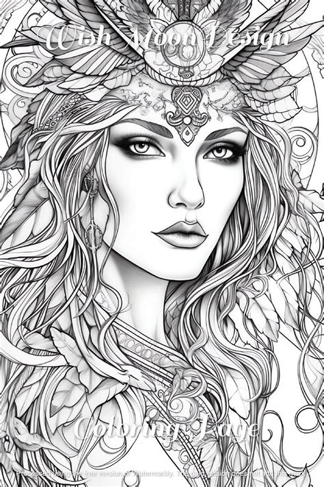 Nyx Goddess Mythological Coloring Book Fantasy Celestial Beauty